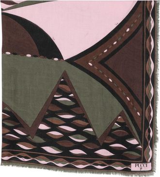 Pucci Geometric-print Frayed Scarf