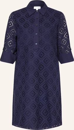 Hobb's Hemdblusenkleid Marcia Aus Lochspitze Mit 3/4-Arm blau