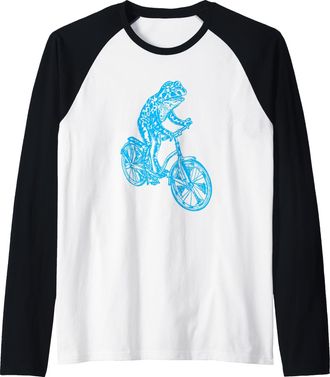 Seembo Frosch Radfahren Fahrrad Lustig Radfahrer Reptilien Reitrad Raglan