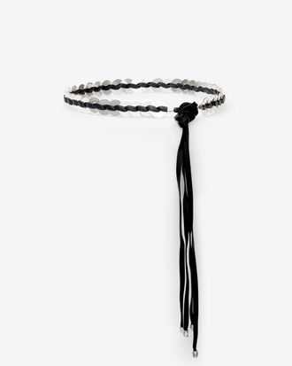 Isabel Marant Ceinture Sevan - Femme - Noir Et Argent&eacute; - Taille M - Isabel Marant