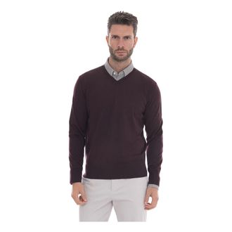 Hindustrie V-Ausschnitt Pullover - - Knitwear - Herren - Rot - M