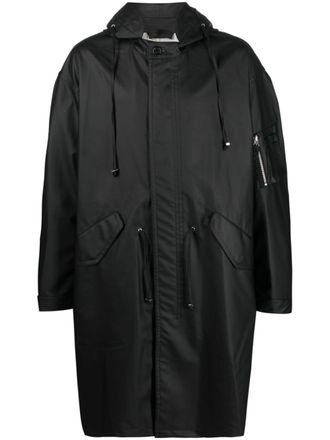 Helmut Lang parka &agrave; logo imprim&eacute; - Noir