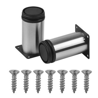 NA M&ouml;belbeine aus Metall, verstellbare Tischbeine, 10 cm, Edelstahl, K&uuml;chenf&uuml;&szlig;e f&uuml;r Schrankm&ouml;bel, B&uuml;rom&ouml;bel, Sofa, 4 St&uuml;ck