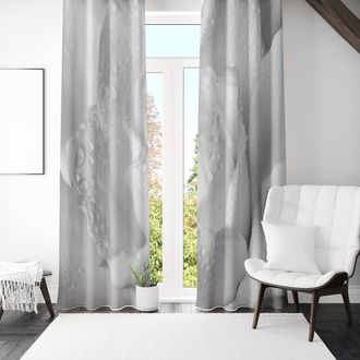 Lemaré 2-Set Deko-Vorhänge Digitaldruck | Dicker Vorhang Blickdicht mit Ösen | Verdunklungsvorhang | Fenstervorhang für Wohnzimmer Schlafzimmer Blumen Blüte 