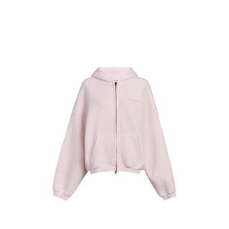 Alexander Wang Hoodie strass oversize &agrave; capuche en coton m&eacute;lang&eacute;