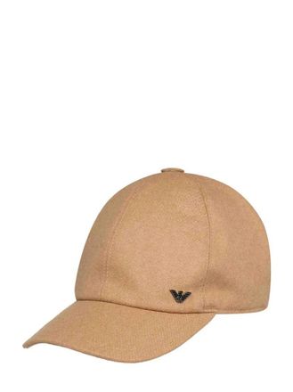 Emporio Armani Caps & M&uuml;tzen - Wool Blend Felt Baseball Cap - Gr. L - in Braun - f&uuml;r Damen