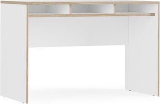 Vicco Schreibtisch Tetrix, Weiß, 112 x 55 cm mit 3 Fächern, Vicco