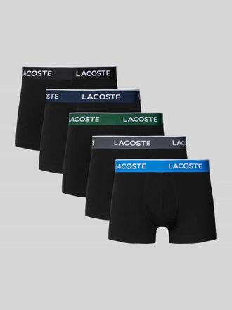 Lacoste Skinny Fit Trunks aus Baumwoll-Mix im 5er-Pack