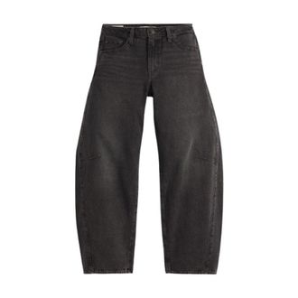 Levi's Schwarze Baggy Dad Barrel Jeans - - Jeans - Damen - Schwarzk - W27 L30