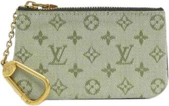 Louis Vuitton unisex, Pre-owned, Vert, Taille: ONE Size Portefeuille en toile Pre-owned