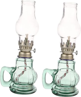 Garneck 2stücke Retro Glas Kerosinlampe Windschutz Öllampe Vintage Kerzenlampe Aus Glas Für Innen Und Außen Dekorativ Und Praktisch Geeignet Als Buddhistische
