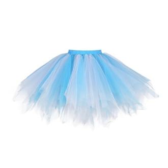 Generic Jupe tutu de danse de Noël 2026 pour femme - Jupe tutu de ballet, bleu ciel, XL