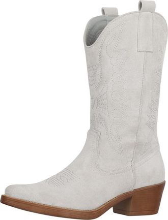 Elara Damen Cowboy Stiefel Biker Boots Chunkyrayan 301-A32S Hellgrau-40