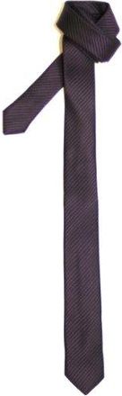 Retreez Cravate Fine Slim Textur&eacute; &Agrave; rayures Tiss&eacute;e en Microfibres de Violet fonc&eacute;