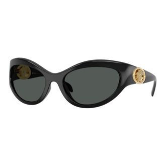 Versace Femme, Accessoires, Noir, Taille: 59 MM Lunettes de soleil élégantes en noir