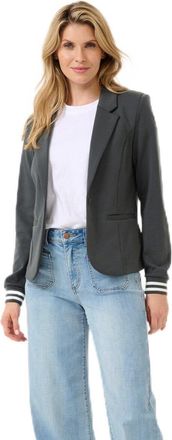 Kaffe Blazer Kinnie Damen Blazer Business Langarm Jacke Spotlich Elegant S, Black Oyster S