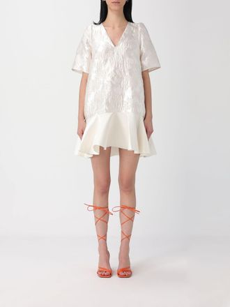 Ganni Kleid GANNI Damen Farbe Wei&szlig;