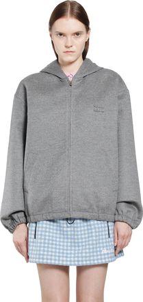 Miu Miu Cashmere Wool Zip-Up Hoodie