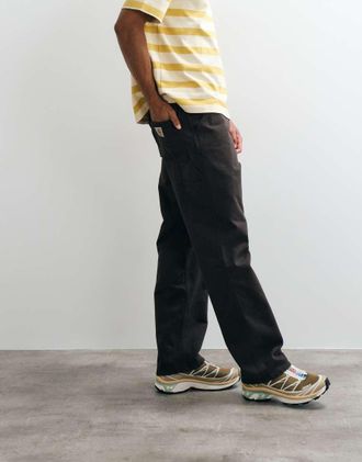 Carhartt Work in Progress Single Knee Hose in Dunkelbraun mit Relaxed Fit