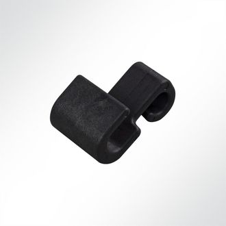 Lysel Kunststoff Doppelhaken klein, (BxL) 25x41mm in Schwarz (10 Stück)
