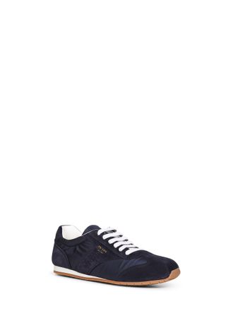 Prada Mens Sneakers Re-Nylon & Suede Blue Recycled Polyamide Trainers
