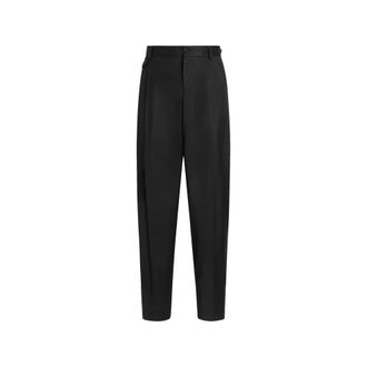 Dolce & Gabbana Pantalon de costume en flanelle - Homme - Pantalons - Noir - Taille: S