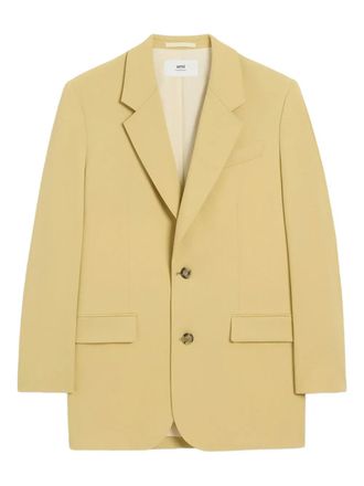 Ami blazer en laine à simple boutonnage - Jaune