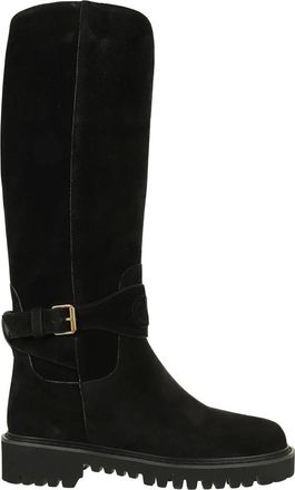 Valentino Garavani Botte en cuir refendu VLogo Signature 40 mm - Femme - Chaussures - Noir - Taille: 40 EU