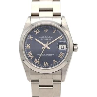 Rolex Montre Pre-owned Datejust en acier inoxydable - Femme - Pre-owned - Bleu - Taille: ONE Size