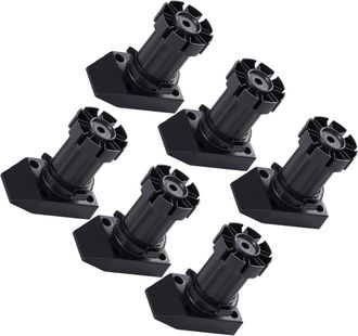 Holibanna Verstellbare M&ouml;belf&uuml;&szlig;e Schwarz H&ouml;henverstellbare Sofafu&szlig; Kunststoff Abs Verstellbare Schrankf&uuml;&szlig;e und Tischbeine f&uuml;r Wohnzimmer Einfach zu Montieren La