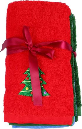 Exceart 4 Stück Weihnachtsküchentücher Dekorative Weihnachtshandtuch Weihnachtsreinigungstuch für Hausküche Party Reinigung Dekoration Geschenk