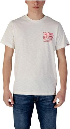 Replay Homme, Tops, Beige, Taille: S Classic Crew Neck Tee