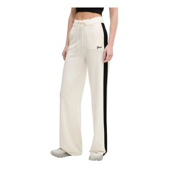 Guess Pantalon de surv&ecirc;tement &agrave; rayures - Femme - Pantalons - Beige - Taille: 42 FR