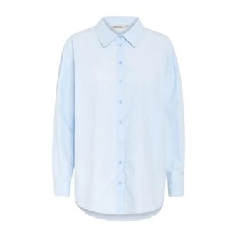 MY ESSENTIAL WARDROBE Cashmere Blue Boxy Shirt Bluse - - Blouses & Shirts - Damen - Blau - S