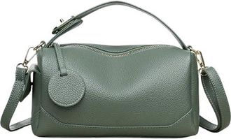 Generic Sac &agrave; bandouli&egrave;re en cuir PU de couleur unie pour femmes avec fermeture &eacute;clair pour les sorties et les d&eacute;placements (bleu) (bleu)