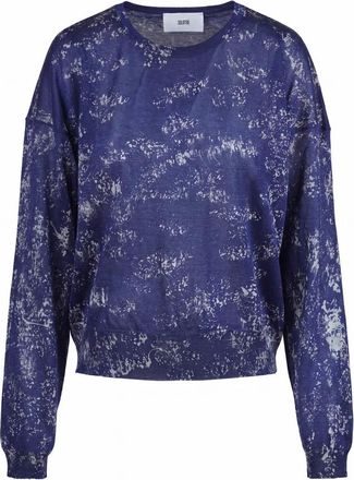 SOLOTRE Femme, Pulls, Bleu, Taille: 34 FR Abu Knit Sweater