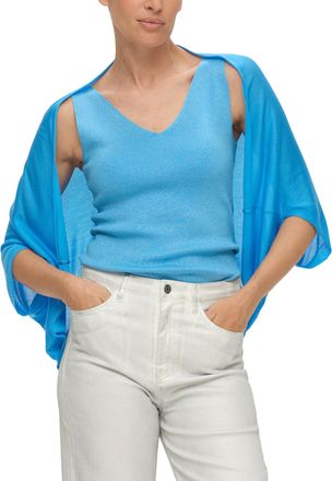 s.Oliver Weicher Strickponcho aus Lyocell