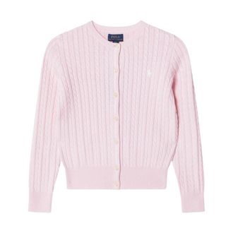 Polo Ralph Lauren Strickjacke aus Baumwolle mit Zopfmuster - - Knitwear - Damen - Rosa - L