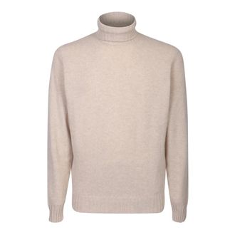 Dell'Oglio Homme, Pulls, Beige, Taille: 3XL Pull &agrave; Col Roul&eacute; Haut