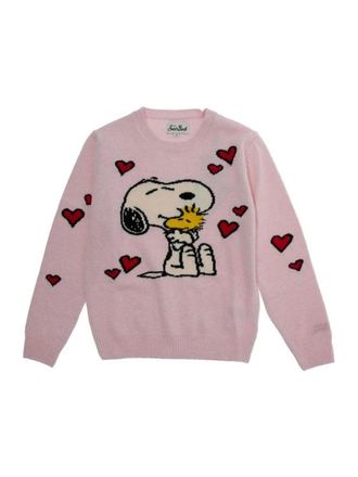 MC2 Saint Barth Snoopy Motif Wool and Cashmere Sweater - Multicolor