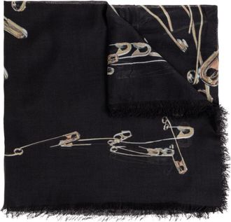 AllSaints Femme, Accessoires, Noir, Taille: ONE Size Foulard &agrave; motifs