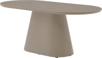 Vente-Unique Table &agrave; manger 6 personnes en MDF - Taupe - VALIANA de Pascal Morabito