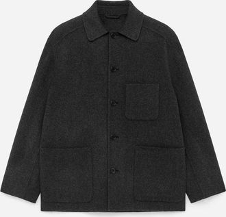 Arket Doubleface-Jacke Aus Wollmischung -Grau