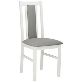 Mirjan24 Mobilier1 - Chaise Victorville 143, Blanc, 94x43x46cm, Tapisserie, En bois, Bois, Mobilier d&eacute;j&agrave; assembl&eacute;