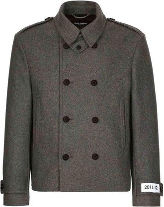 Dolce & Gabbana Kurzer Mantel - Grau