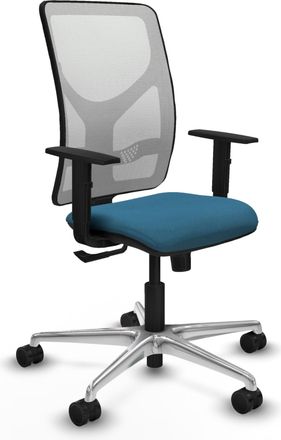 Piqueras y Crespo B&uuml;rostuhl mit 1D-Armlehnen, h&ouml;henverstellbare Lendenwirbelst&uuml;tze, ausgestattet mit 3 Positionen und Schneideschaum, Wei&szlig;/Petrolgr&uuml;n