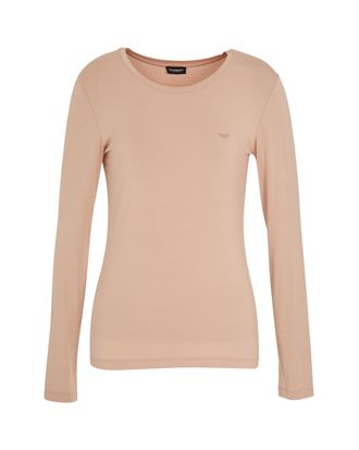 Emporio Armani Damen Essential Studs T-Shirt, Rose, M