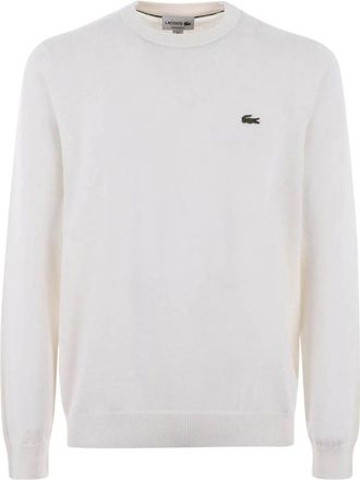 Lacoste Pull &agrave; col rond - Homme - Pulls - Blanc - Taille: S