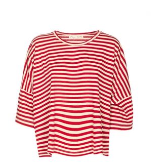 PDR Phisique Du Role Femme, Tops, Multicolore, Taille: 36 FR Over T-Shirt Manches Courtes