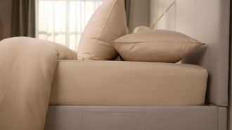 Emma Premium Sateen Spannbettlaken | Beige | 140x200cm